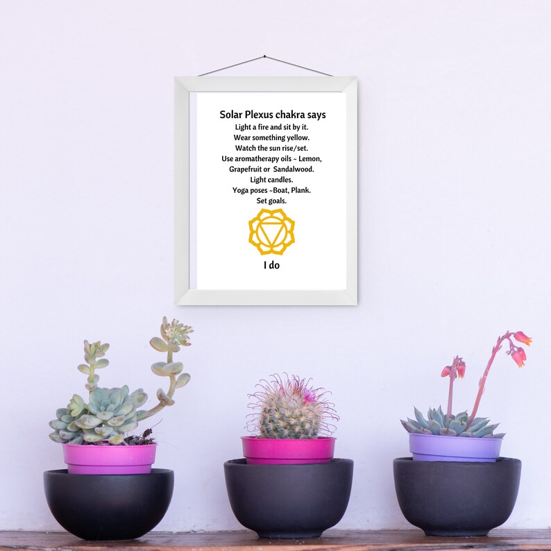 Solar Plexus Chakra Says, Digital Print, Wall Art, Printable Download ...