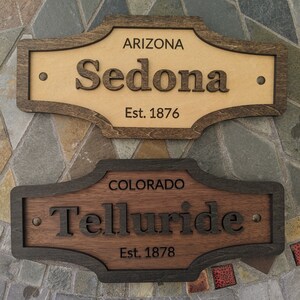 Custom City Name Sign - Wood Ski Town Sign - City Sign - Ski Sign - Ski ...