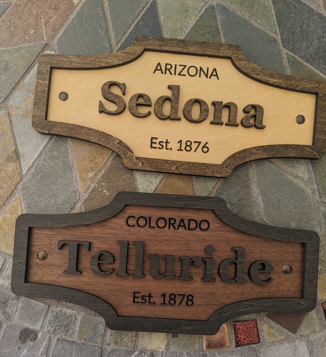 Custom City Name Sign - Wood Ski Town Sign - City Sign - Ski Sign - Ski ...