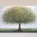 Huge Green Tree Hand Painted Modern Art Oversized Textured Abstract Art ...