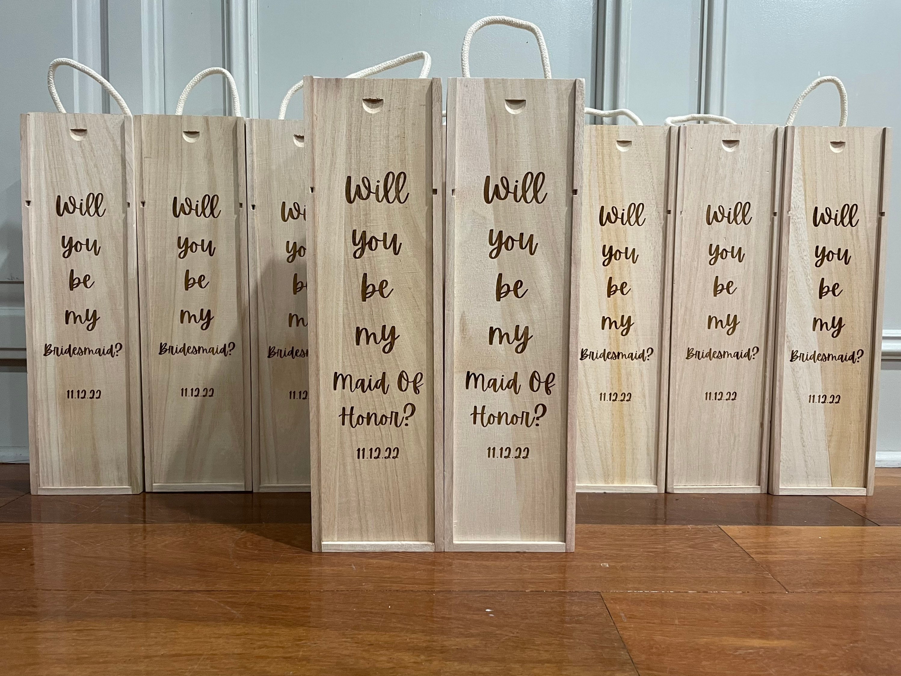 Custom Engraved Wooden Wine Box Gift - Etsy
