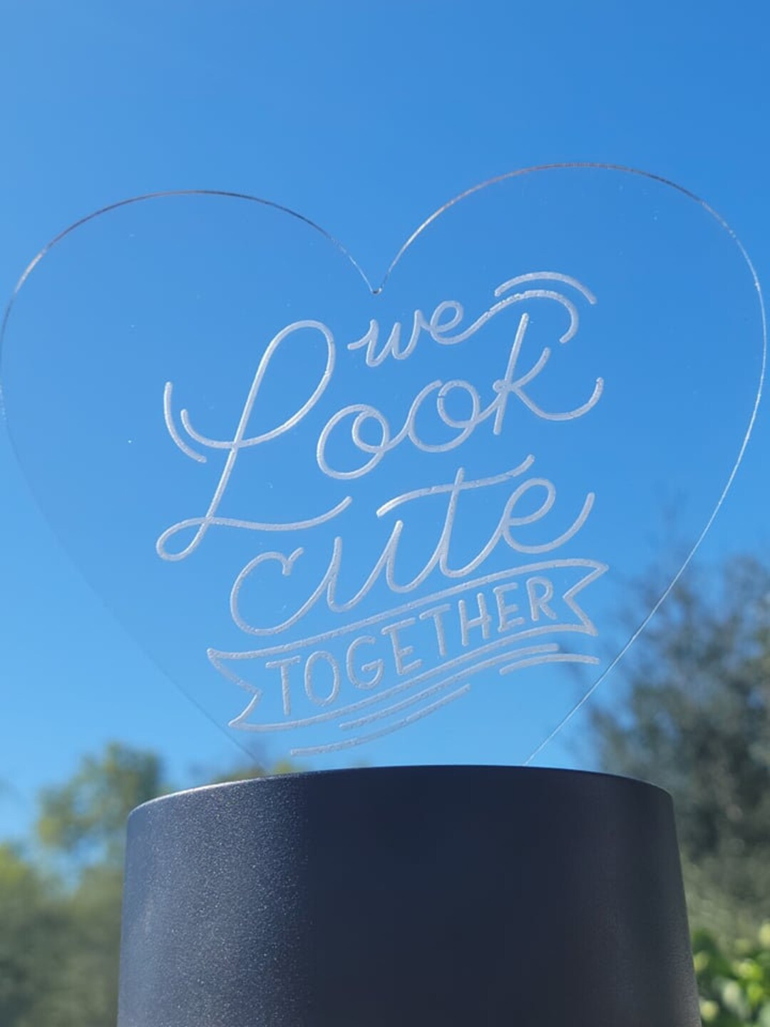 Custom Engraved Acrylic Sign RGB Led Base Lamp-heart Shape - Etsy