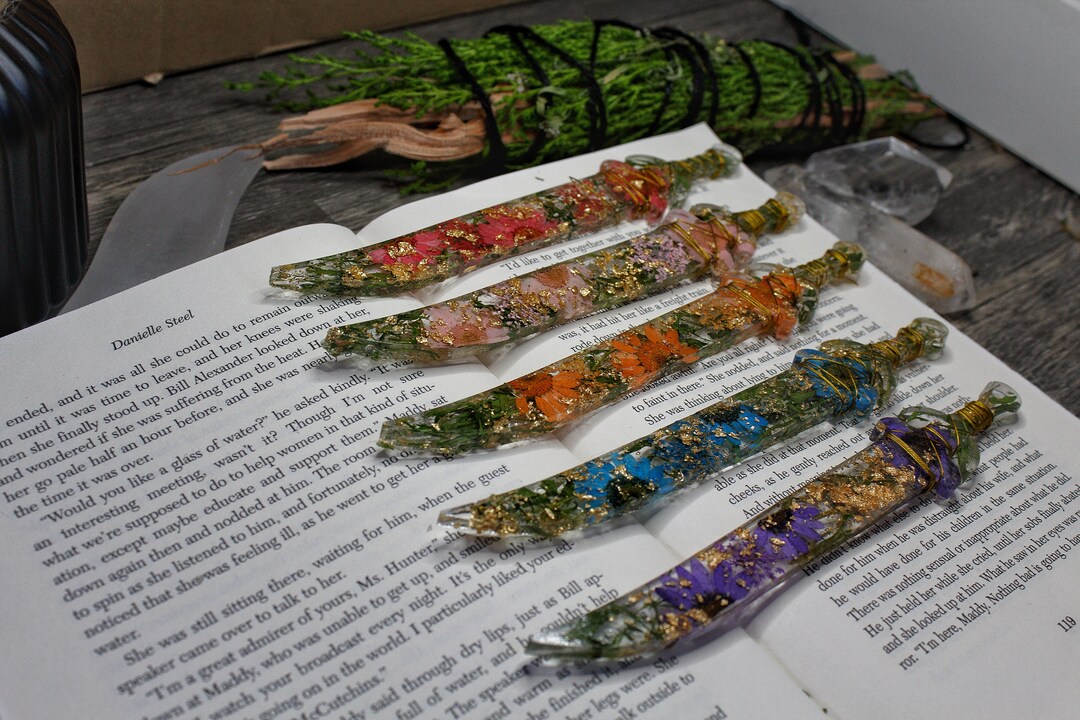 Wire-wrapped Resin Fairy Dagger Knife Decorative Dried Flower Dagger ...