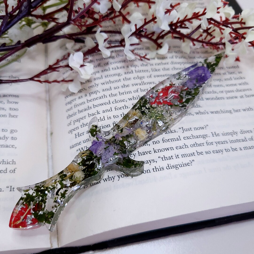 Lavender Haze Inspired Resin Fairy Dagger Knife Dried Flower Dagger ...