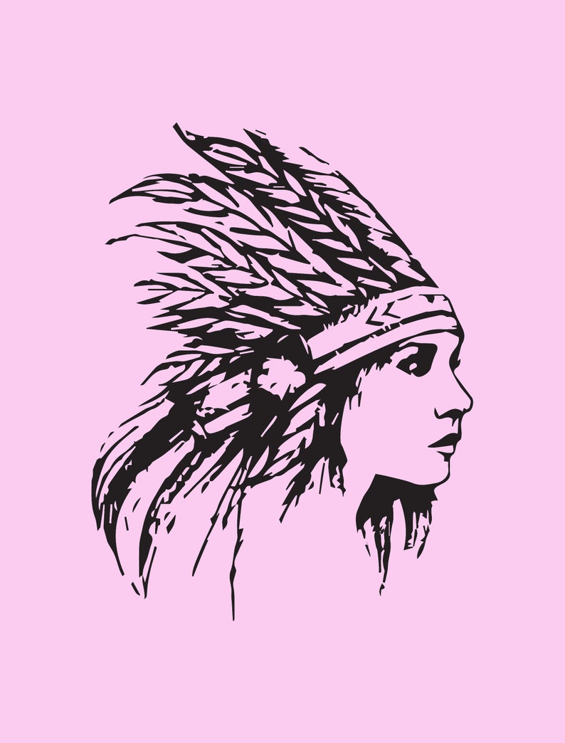 Beautiful Native American Girl Decal Etsy beautiful-native-american-girl-decal-etsy
