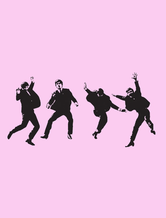 Beautiful famous Rock band Beatles dancing decal | Etsy