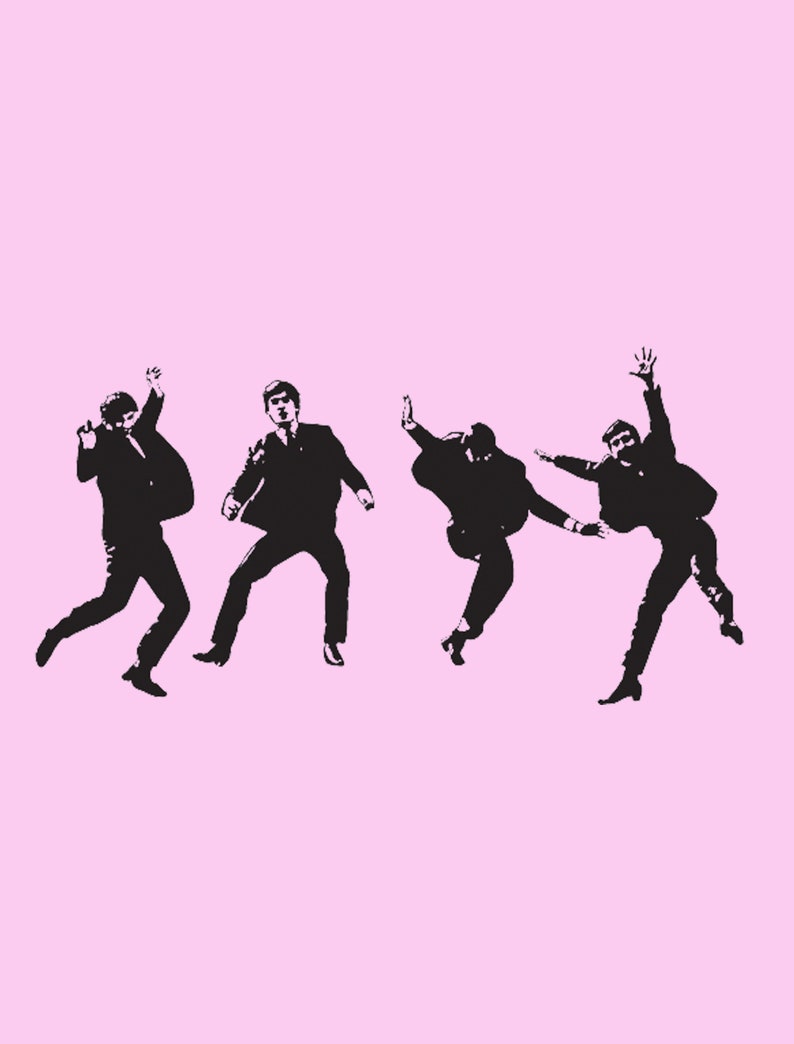 Beautiful Famous Rock Band Beatles Dancing Decal - Etsy