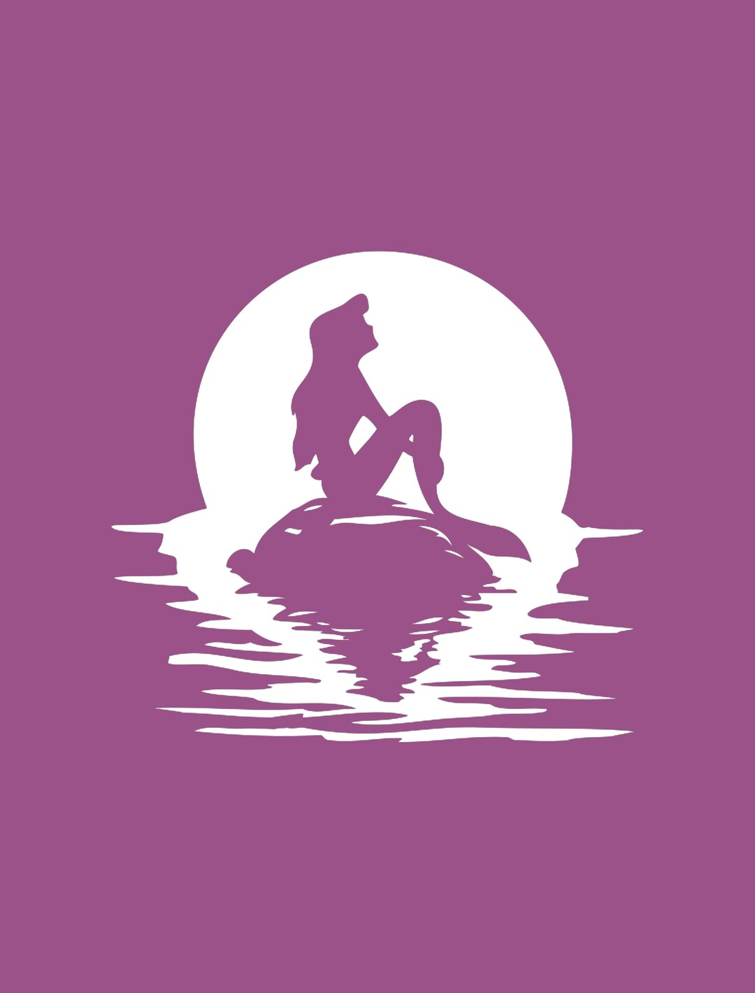 Beautiful Ariel Little Mermaid on Rock Disney Inspired Decal, Disney ...