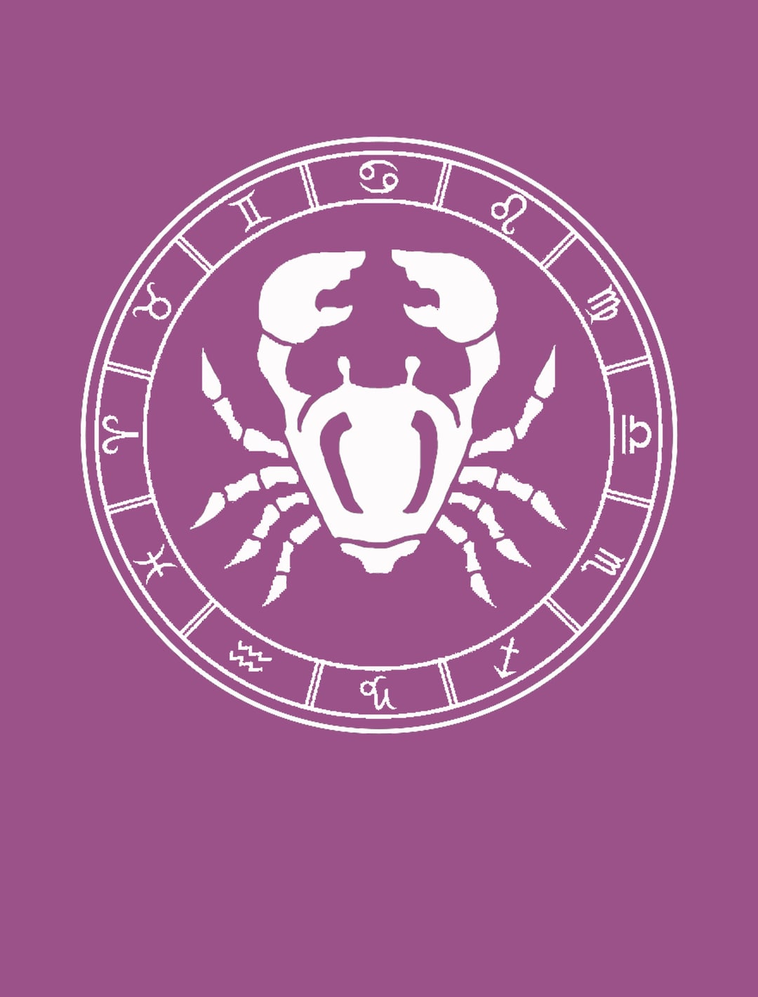 Cancer Zodiac Sign Vinyl Car Decal or Laptop Decal - Etsy