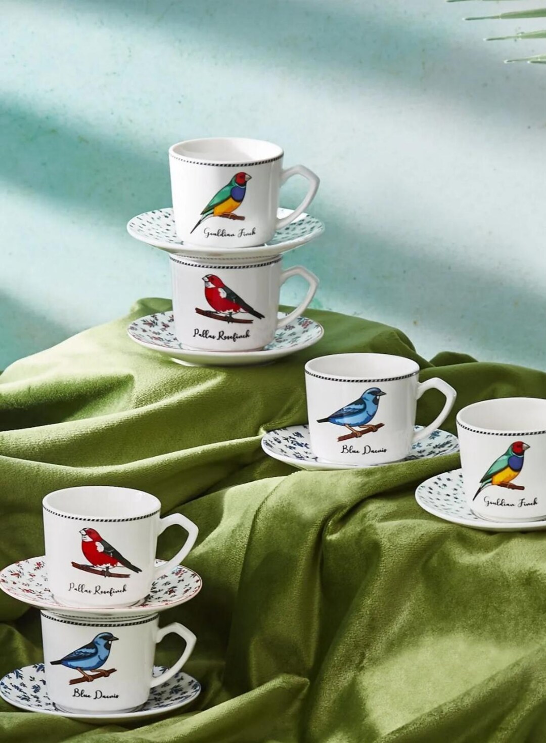 Modern Animal 6 Piece Coffee Cup Set, Bird Coffee Cup Set, Turkish ...