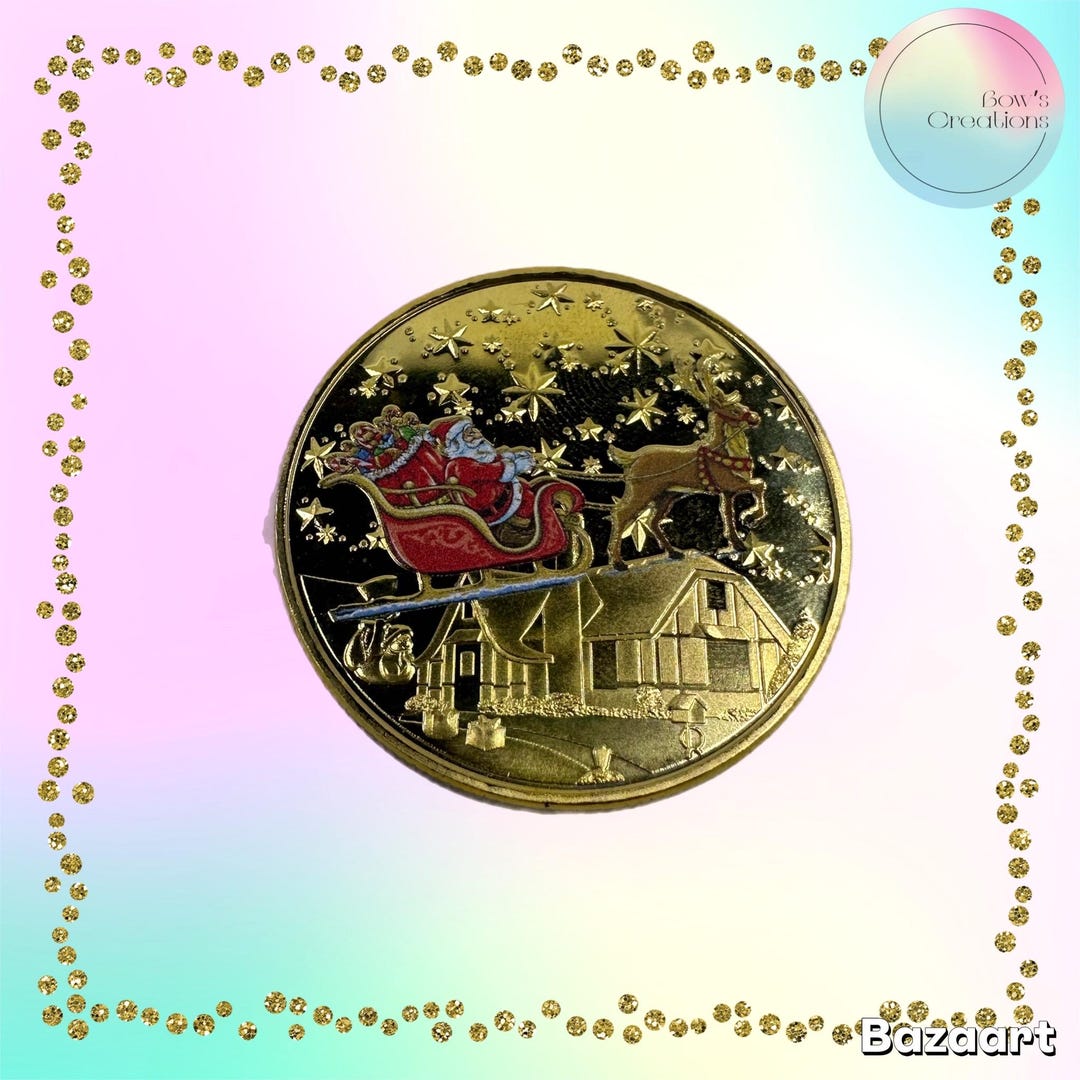 Christmas Santa Coin: Gold or Silver Commemorative - Etsy