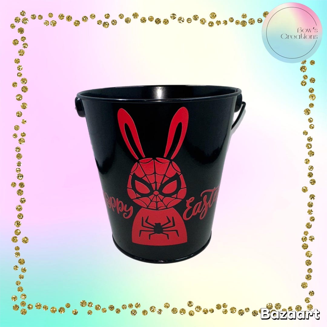 Easter Egg Hunting Bucket – Kids Easter Basket – Reusable Bunny Treat ...