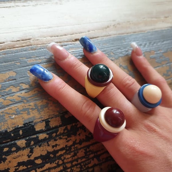 Lucite Ring - Etsy UK