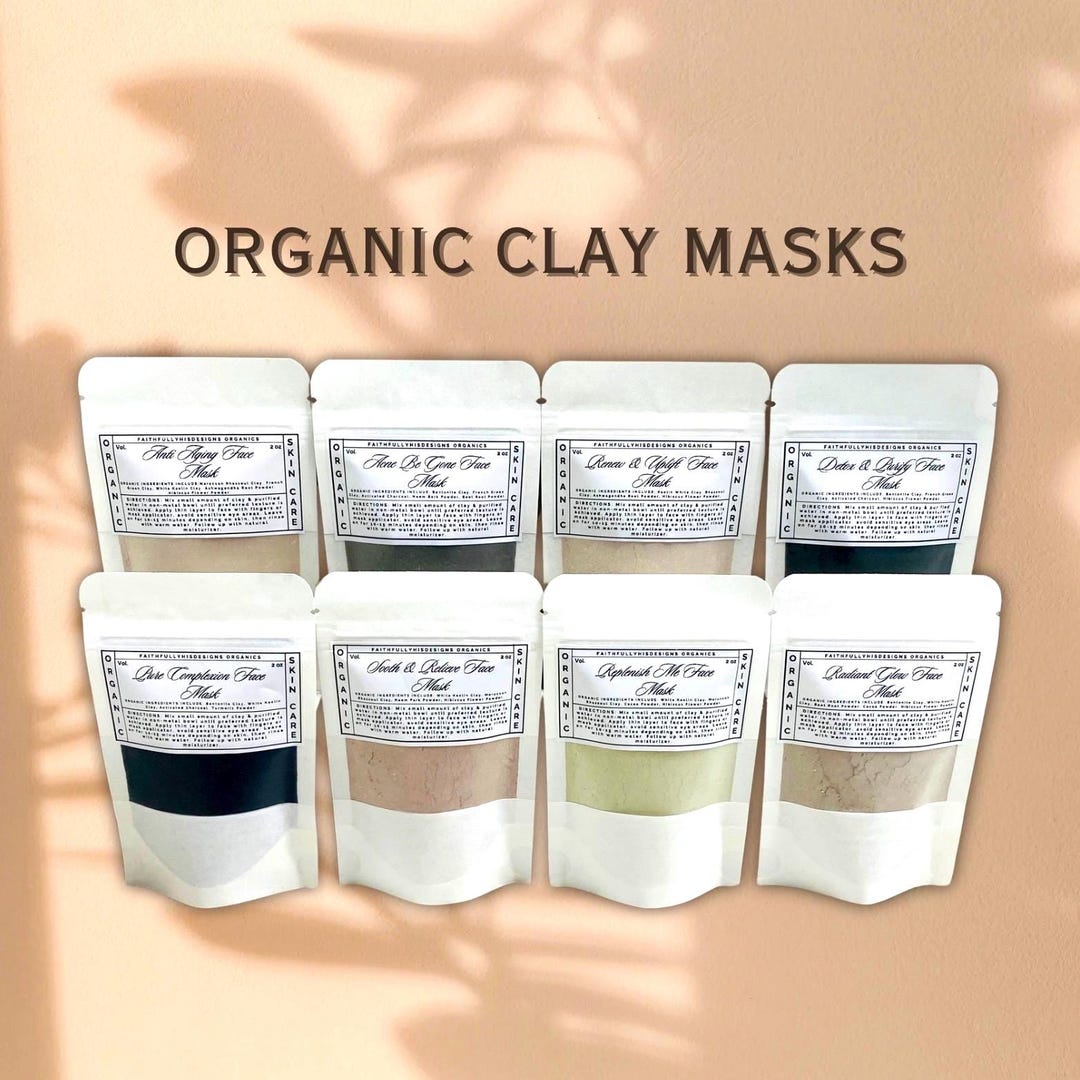 Natural Organic Clay Face Mask | Face Mask Treatment | Facial Clay ...