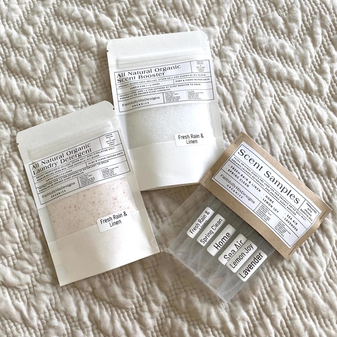 All Natural Organic Laundry Detergent Sample | Scent Booster Sample ...