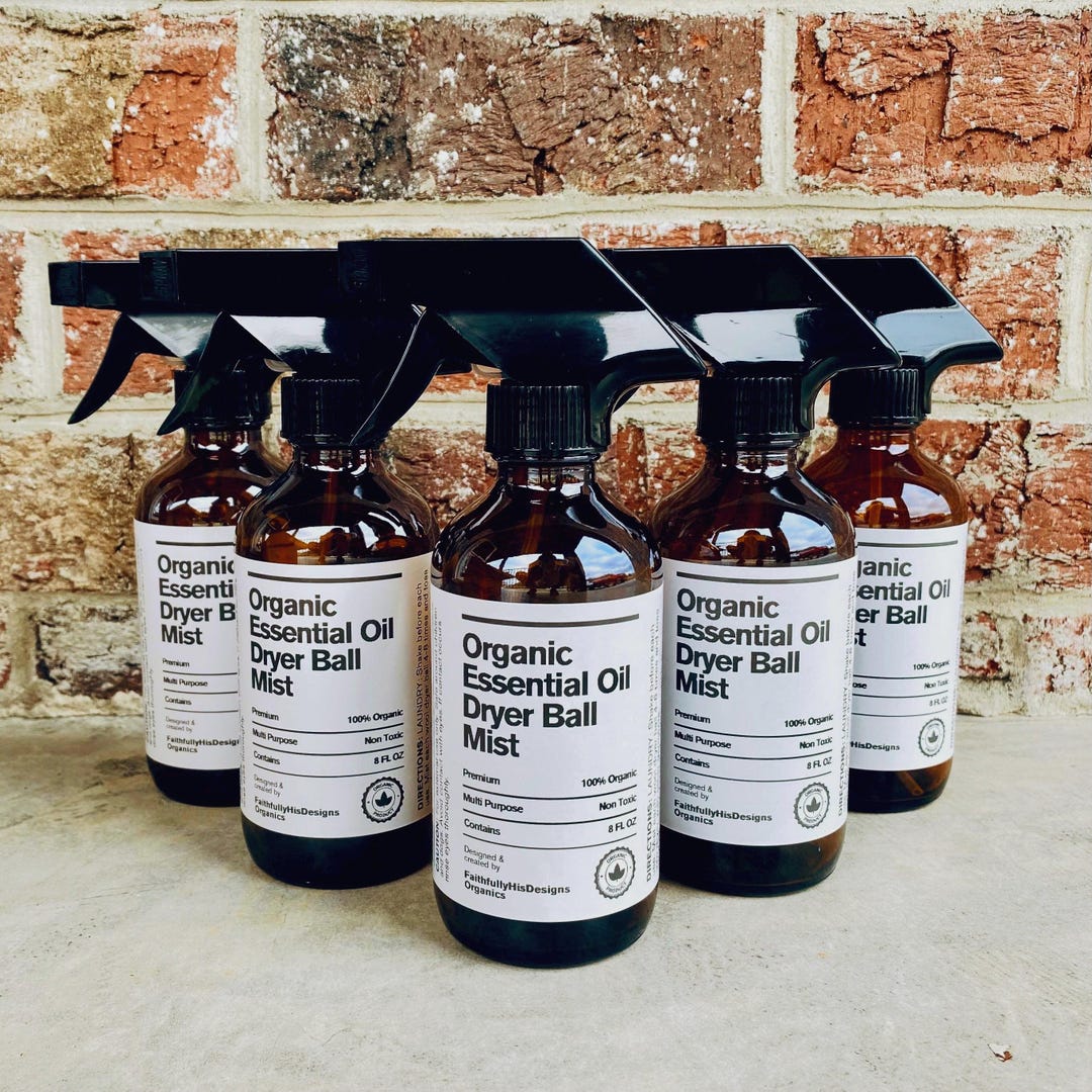 All Natural Organic Dryer Ball Mist 8 OZ | Wool Dryer Ball Refresher ...