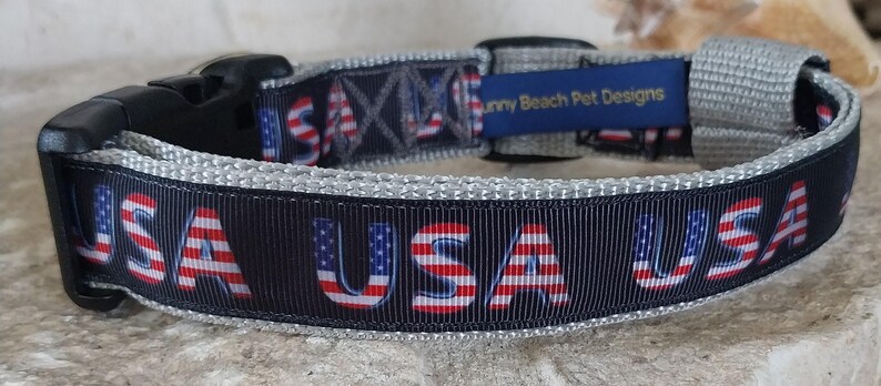 USA Patriotic Design Pet Collars, Harnesses, Lanyards and Leashes ...
