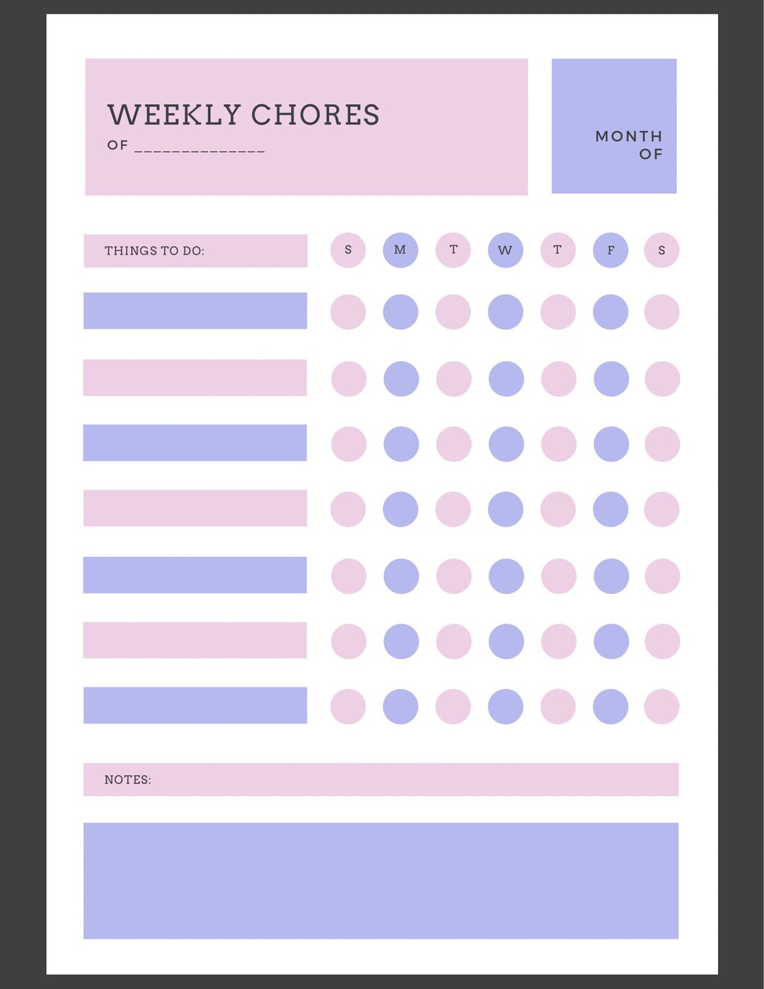 Digital Chore Chart, Printable Chore Chart for Adults and Children - Etsy