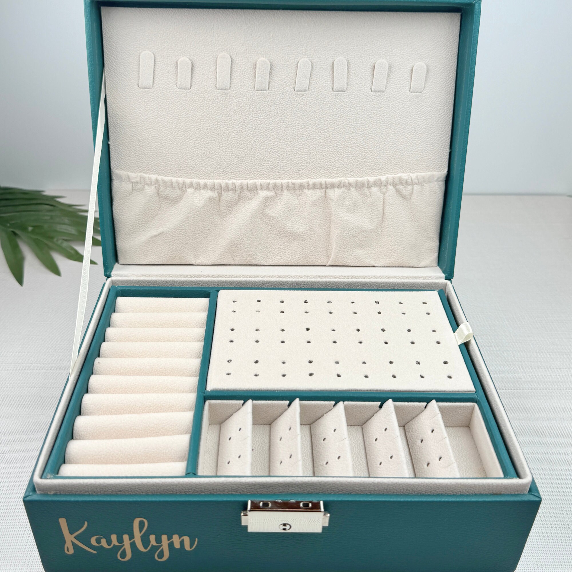 Custom Jewelry Box | Jewellery Storage Case, 2 Layer Leather Jewelry ...