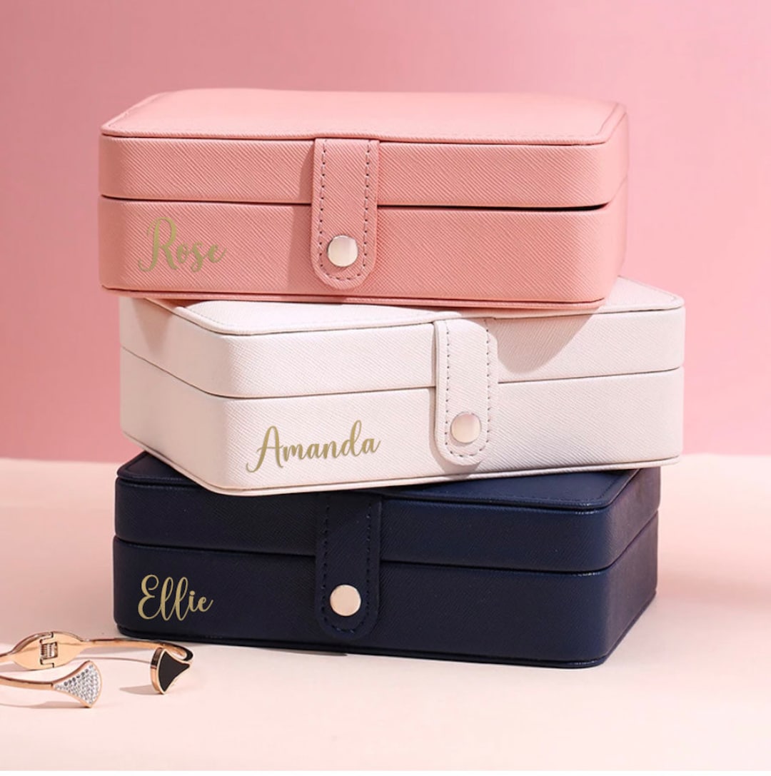 Personalized Jewelry Box for Women Girls, Jewelry Organizer Box 2 ...