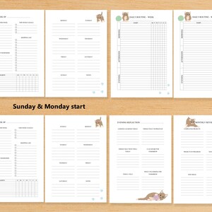 Printable Cat Planner Bundle - Daily, Weekly, Monthly, Trackers, Lists ...