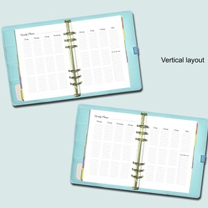 Printable Weekly Planner, 5 Types, Vertical, Horizontal, Daily, Hourly ...