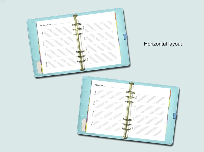 Printable Weekly Planner, 5 Types, Vertical, Horizontal, Daily, Hourly ...