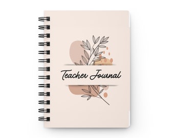 Teacher Floral Spiral Bound Journal, Gift for Teacher, Teacher ...