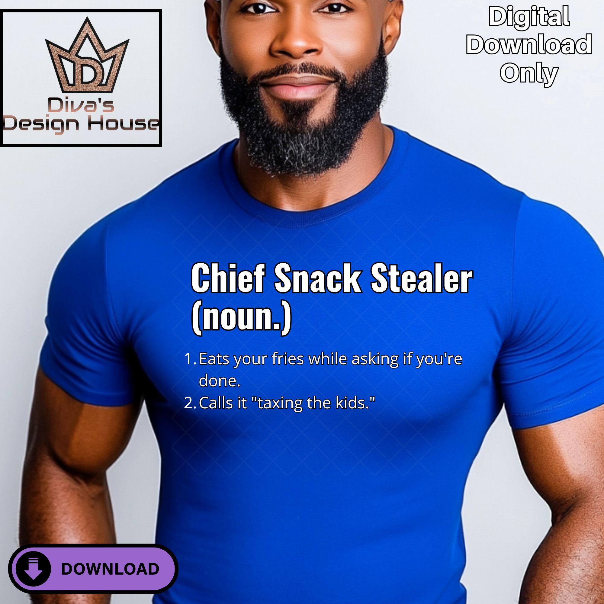 Chief Snack Stealer PNG | Funny Dad Definition SVG | Digital File for ...