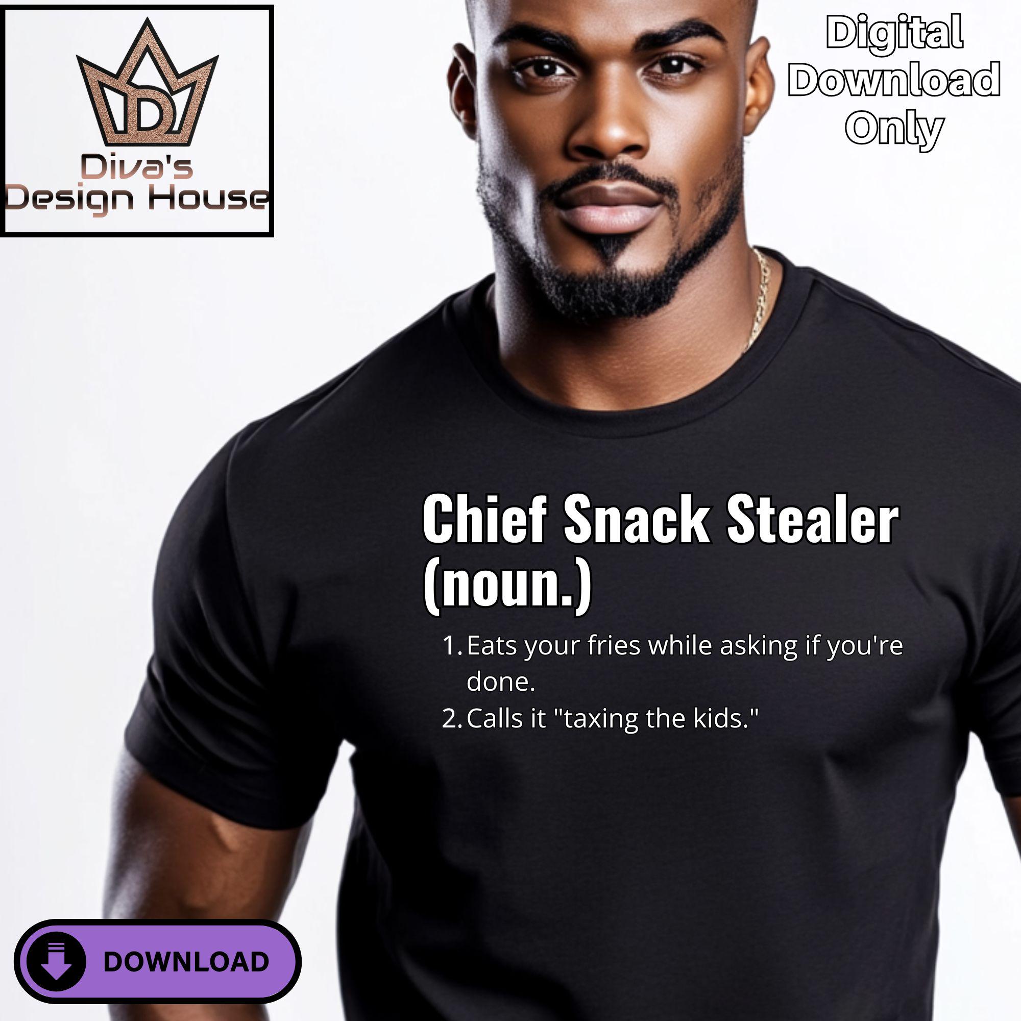 Chief Snack Stealer PNG | Funny Dad Definition SVG | Digital File for ...