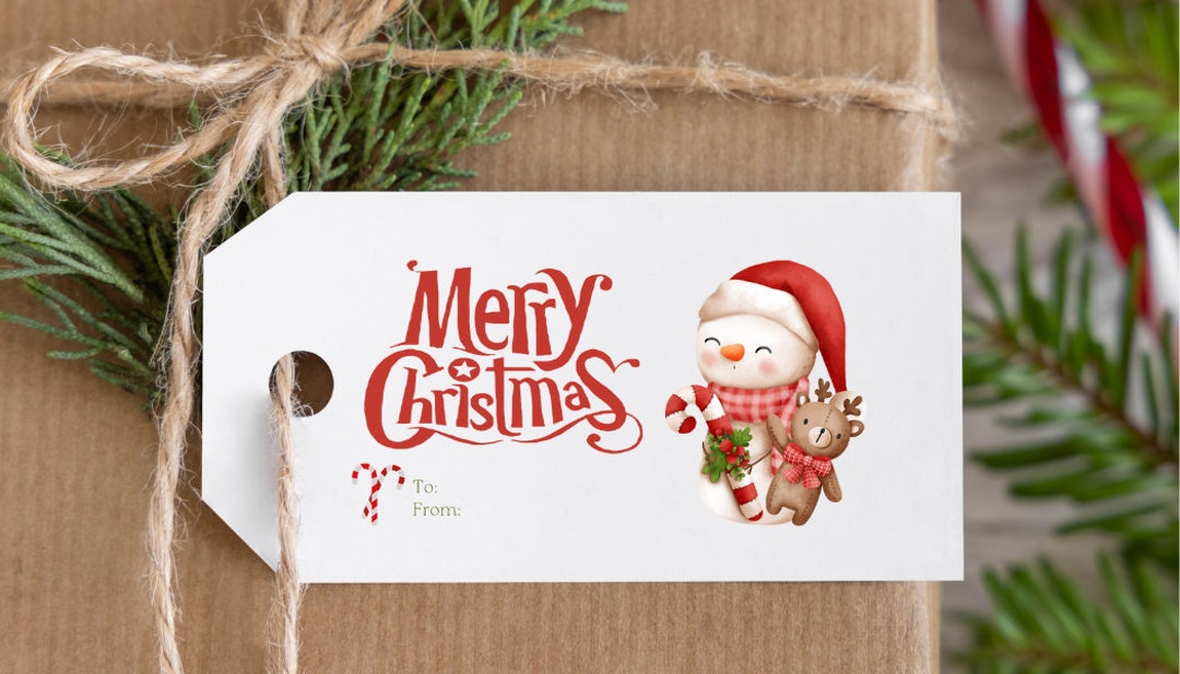 Merry Christmas Tags, Christmas Gift Tags, Christmas Party Tags ...