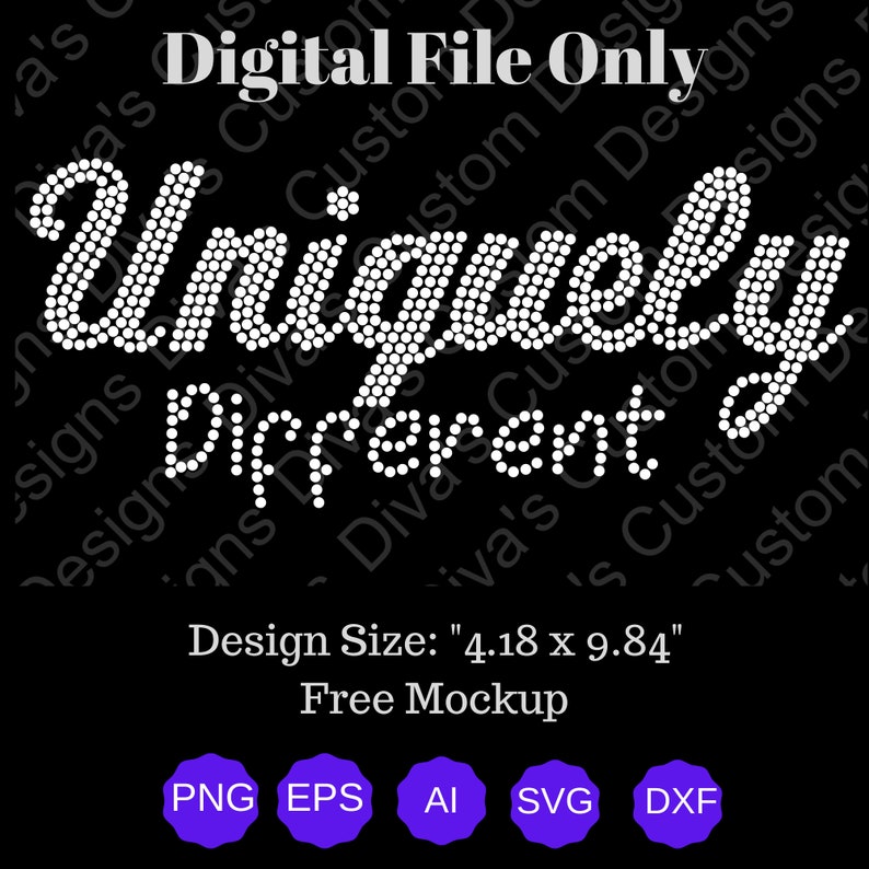 Uniquely Different Digital Rhinestone Download SVG PGN Cricut ...