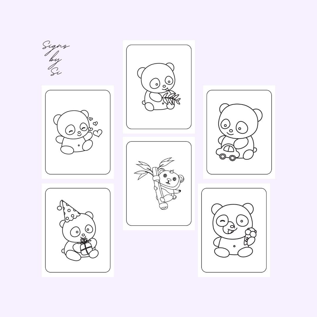 20 Printable Panda Coloring Pages for Kids - Etsy