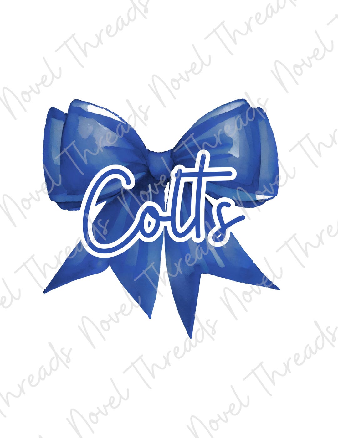 Indianapolis Colts Bow PNG JPG | Cute Mascot Spirit Clipart | Game Day ...