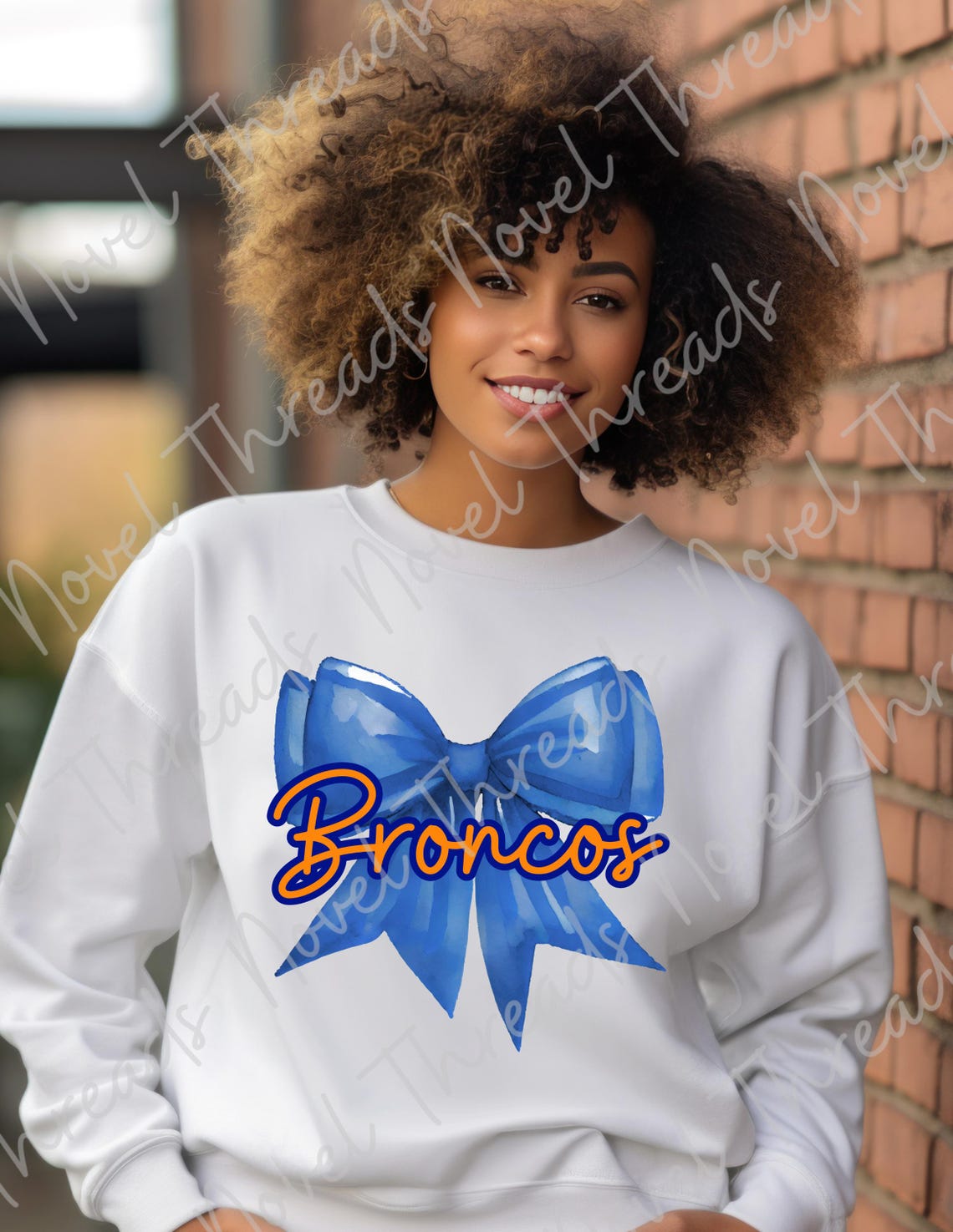 Denver Broncos Bow PNG JPG | Cute Mascot Spirit Clipart | Game Day Bow ...