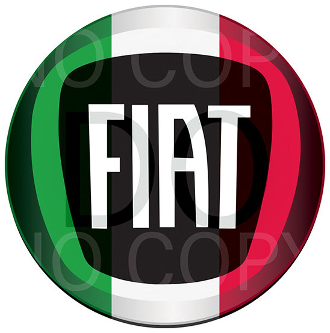 Tri Color Fiat Emblem 4 Tall Printable Png File - Etsy