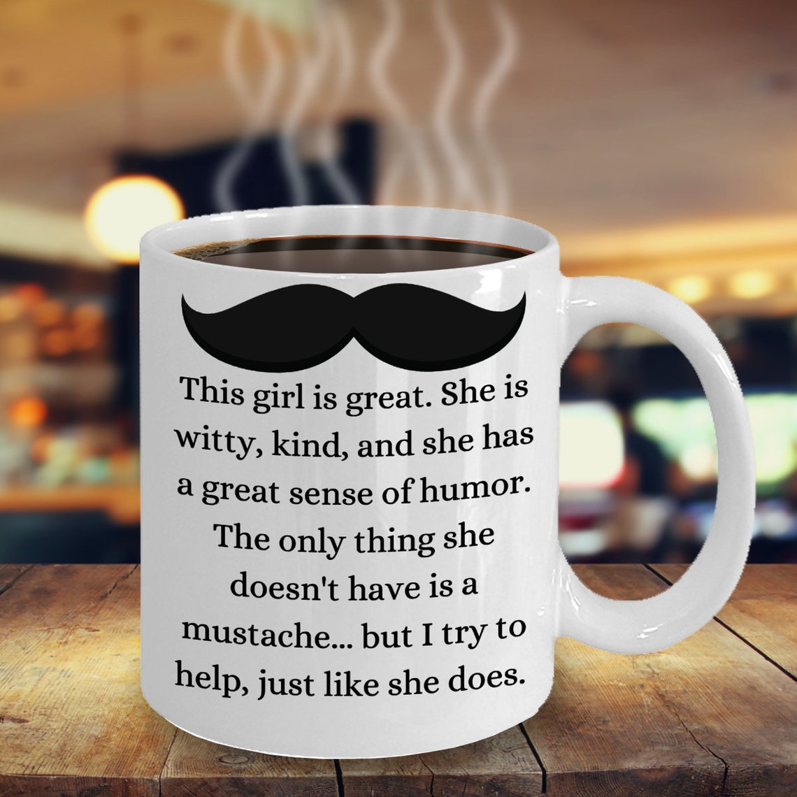 Funny Mustache Mug Mustache Funny Coffee Mug With Quote - Etsy