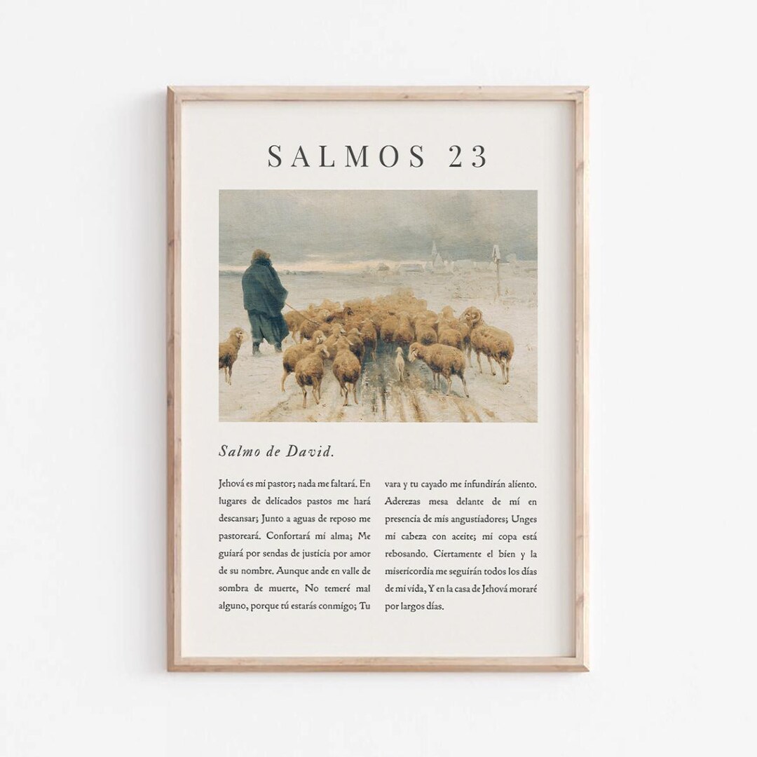 Salmos Psalm 23 El Señor Es Mi Pastor Spanish Espanol Bible Verse ...