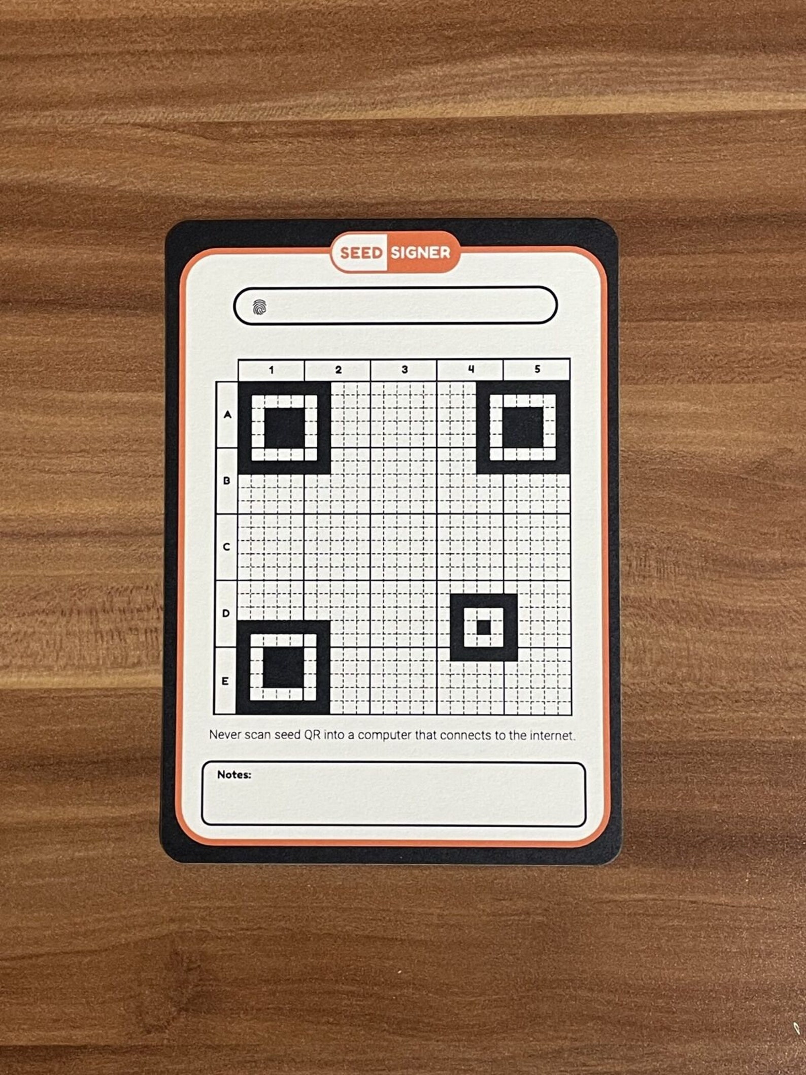 5x Seedsigner QR Code Cards - 12 & 24 Words - Grid 25x25 - Etsy