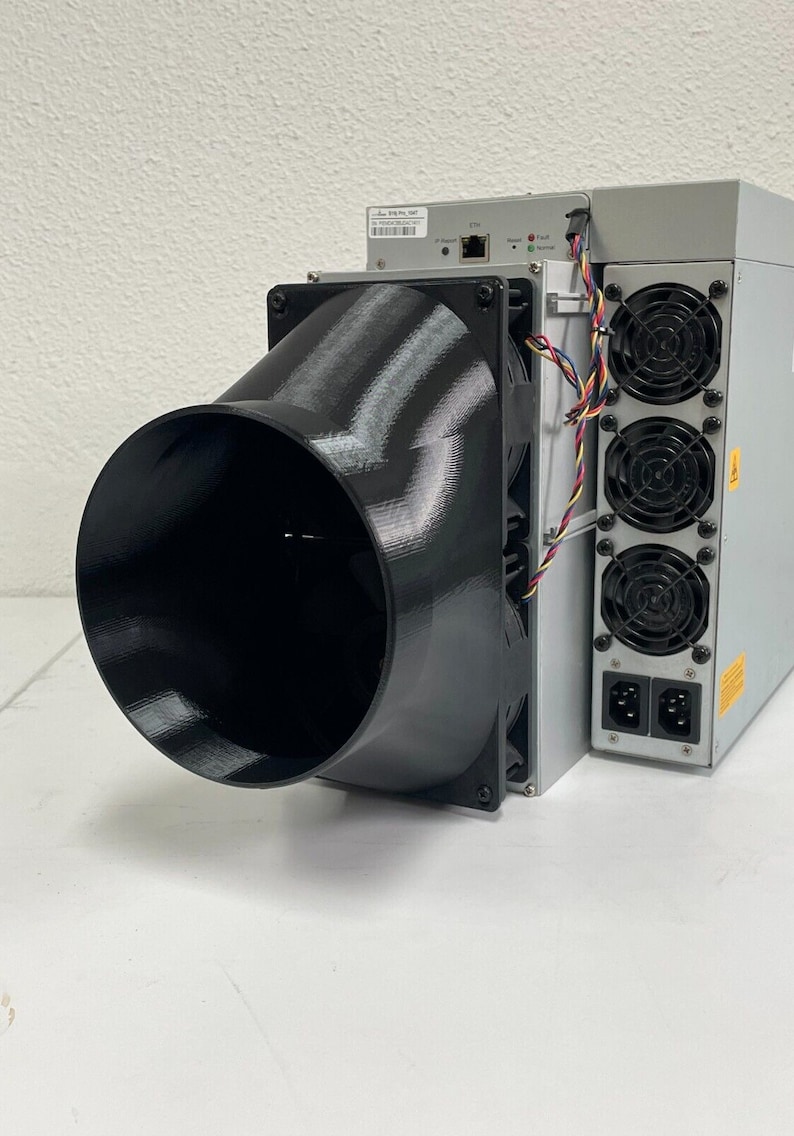 6 Antminer S19 S21 Shroud 2 X 12 Cm Fan to 6 Inch 15 Cm Dual Fan ASIC ...