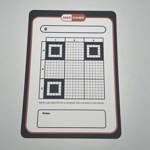 5x Seedsigner QR Code Cards - 12 Words - Grid 21x21 - Etsy