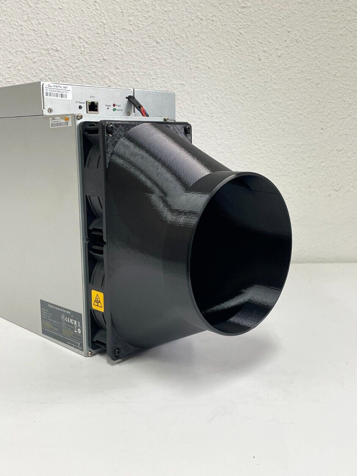 6 Antminer S19 S21 Shroud 2 X 12 Cm Fan to 6 Inch 15 Cm Dual Fan ASIC ...