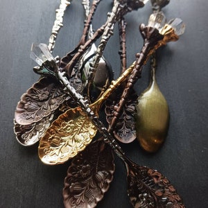Crystal Tea Spoon, Apothecary Spoon, Tiny Spoon With Crystal Chunk ...