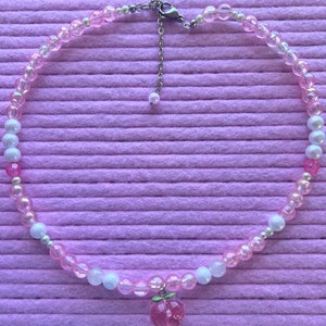 Cute Peach Necklace. Adjustable. - Etsy