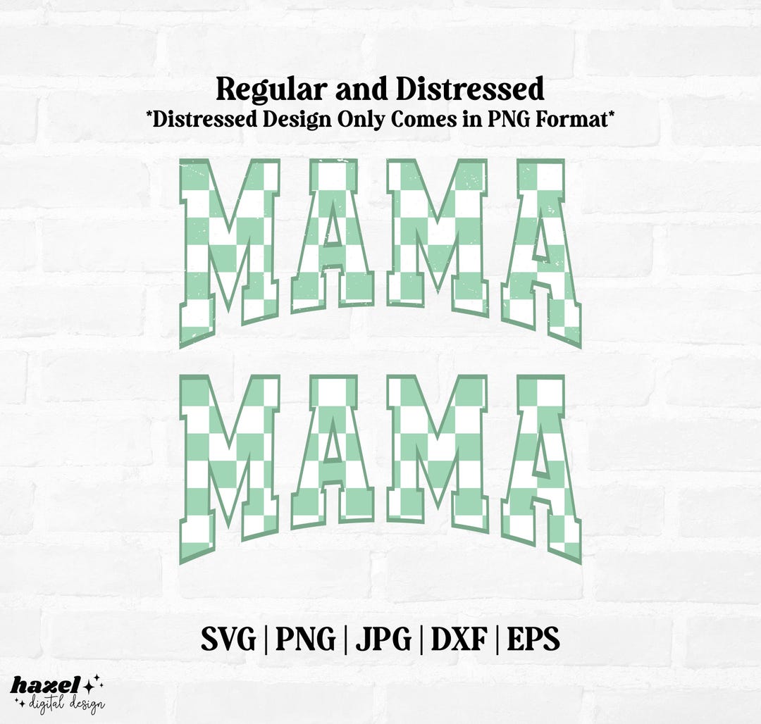 Checkered Mama Svg, Distressed Svg, Retro Mama Svg, Motherhood Svg ...