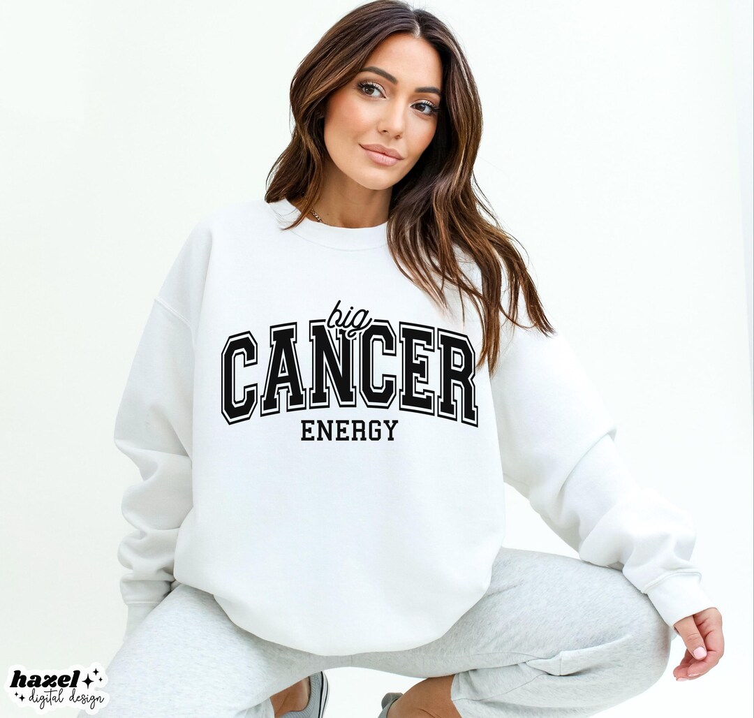 Big Cancer Energy Svg, Collegiate Zodiac Svg, Zodiac Sign Svg, Birthday ...