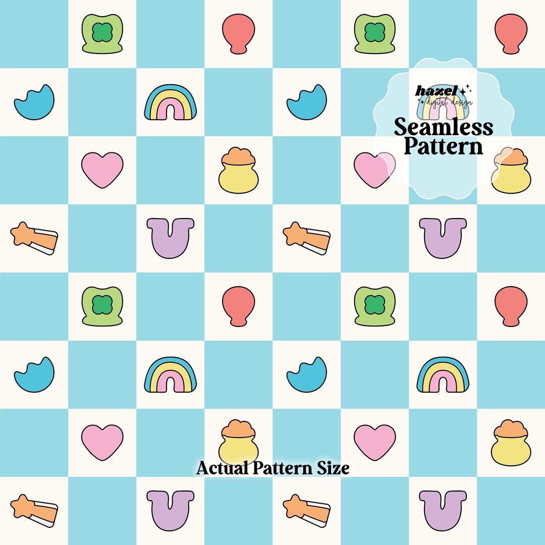 Seamless Digital Pattern, Checkerboard, Checkered, St Patty's Day Svg ...
