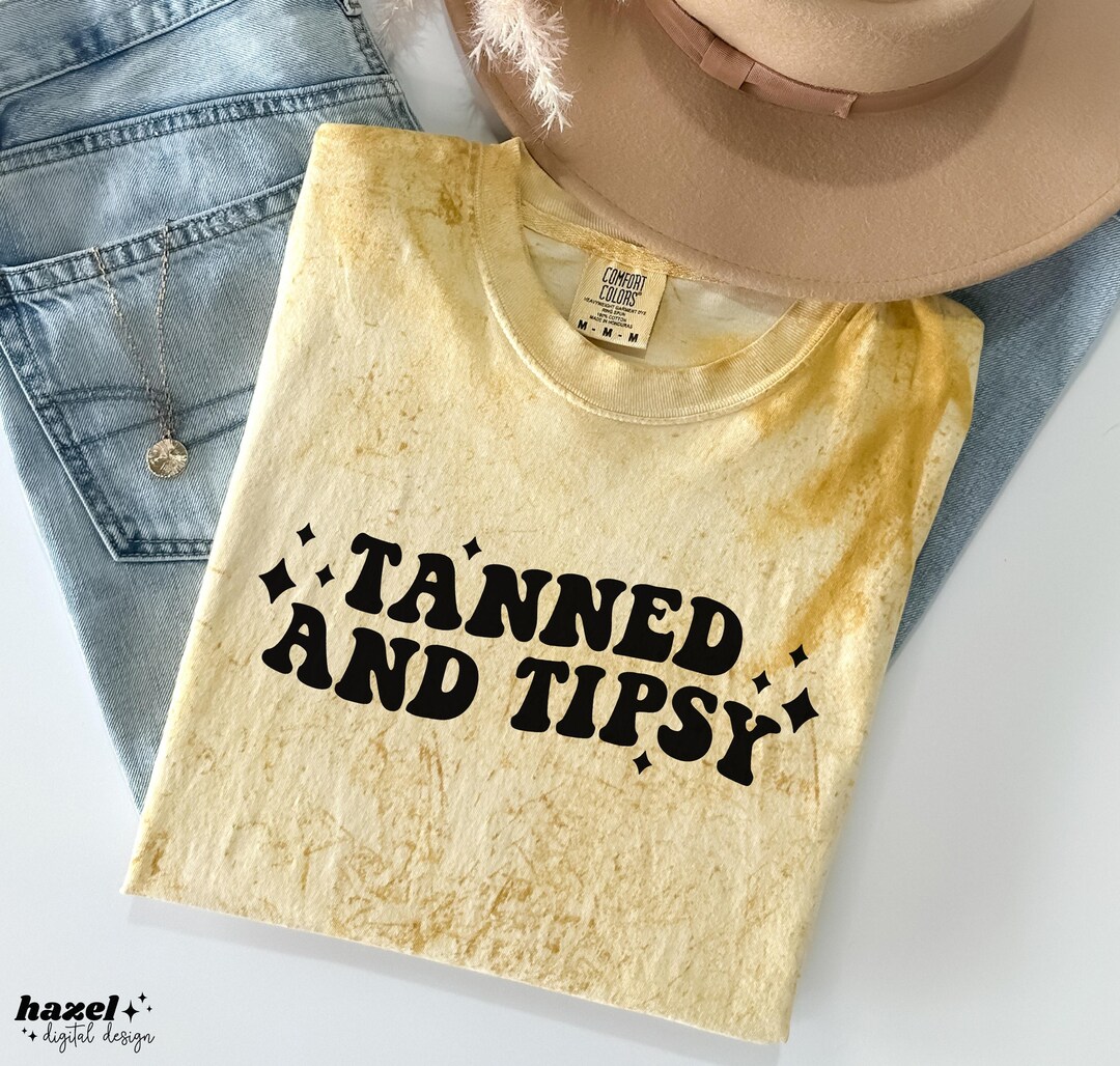 Tanned and Tipsy Svg, Retro Summer Svg, Day Drinking Svg, Summer Vibes ...