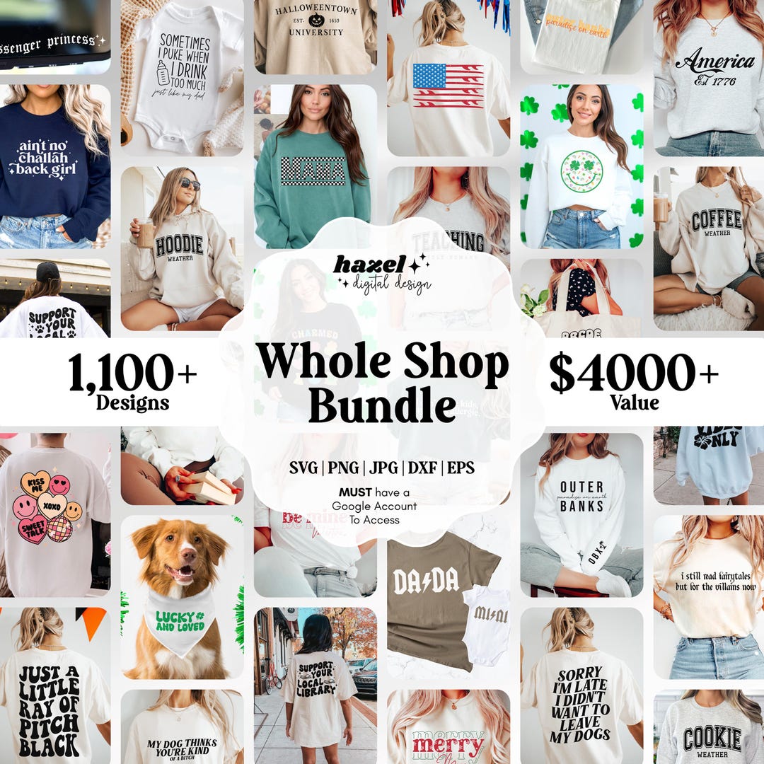Whole Shop Bundle, All Access Pass Digital Designs, Super Value Bundle ...