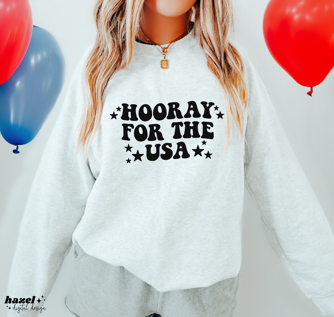 Hooray for the USA Svg, Trendy USA Svg, Patriotic Svg, Fourth of July ...